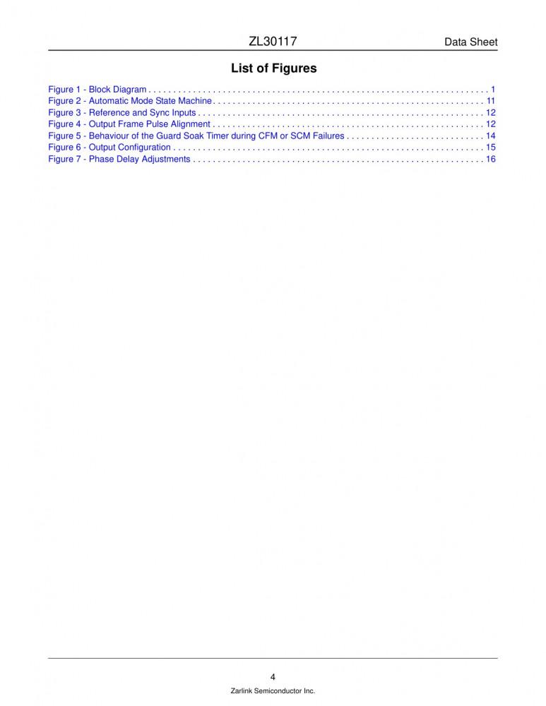ZL30117GGG2 technical document page 4
