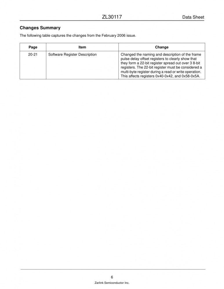 ZL30117GGG2 technical document page 6