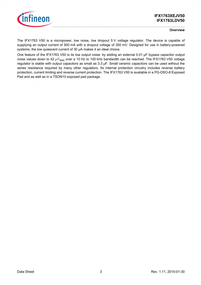 IFX1763LD V50 datasheet page 3
