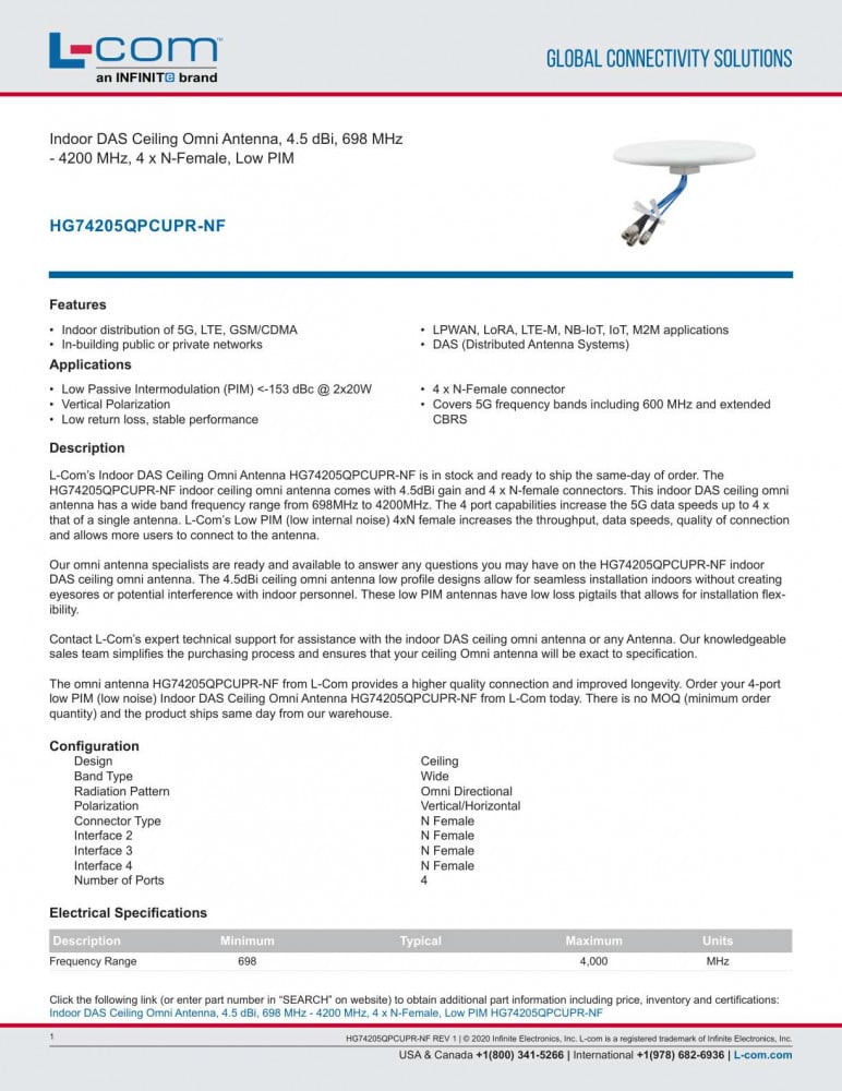 HG74205QPCUPR-NF datasheet page 1