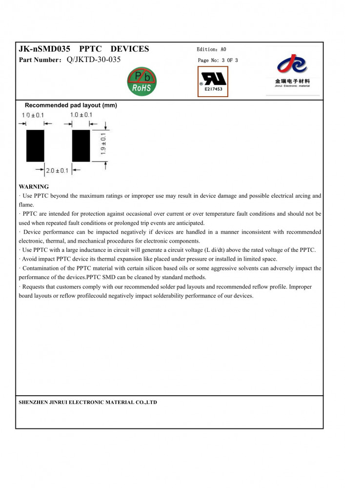 JK-NSMD035-30V datasheet page 3