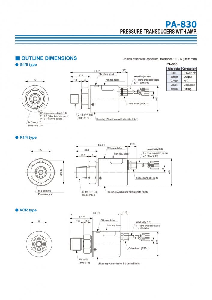 Nidec PA-830 datasheet page 4