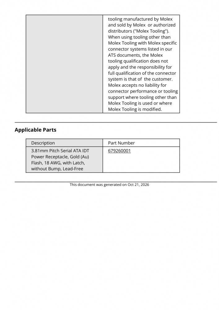Molex 638133503 technical document preview, page 3