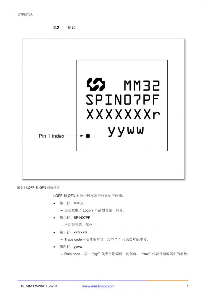 MM32SPIN07 datasheet page 10