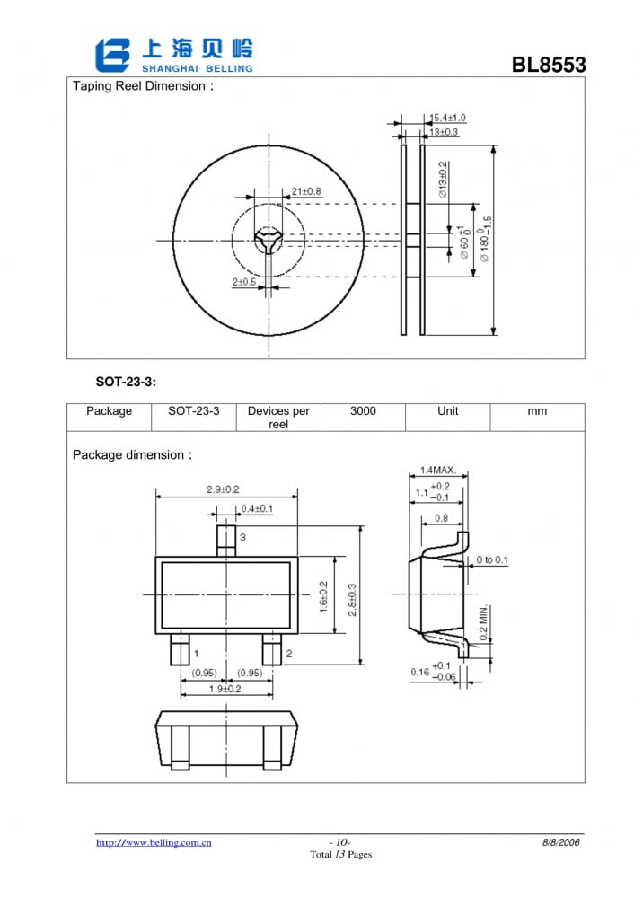 BL8553 datasheet page 10