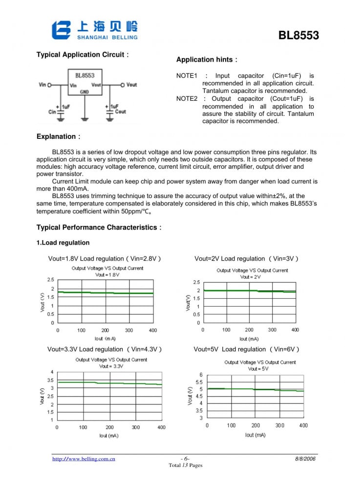BL8553 datasheet page 6