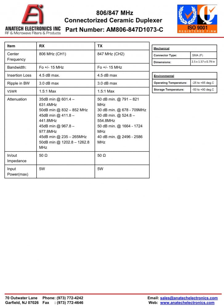 AM806-847D1073-C datasheet page 1