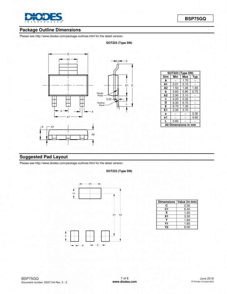BSP75GQTC datasheet page 7