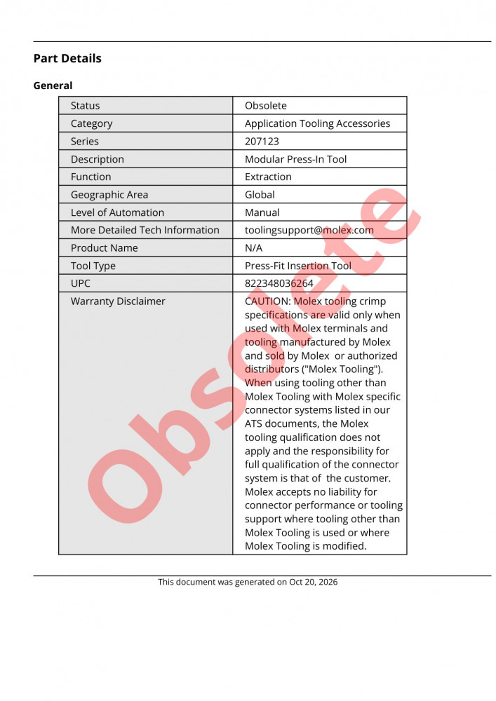 Tooling document preview, page 2