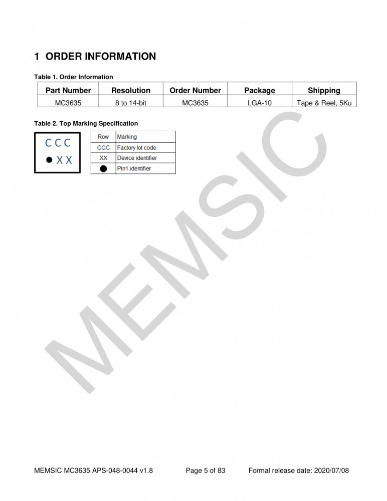 MC3635 datasheet page 5