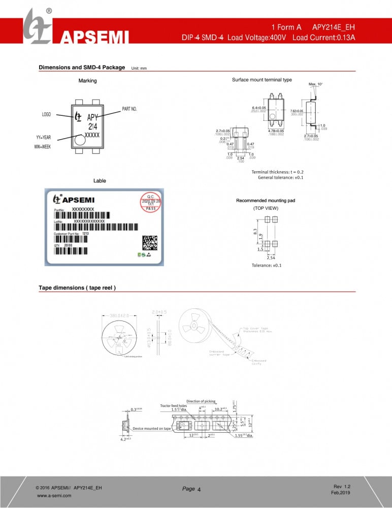 APY214EH datasheet page 4