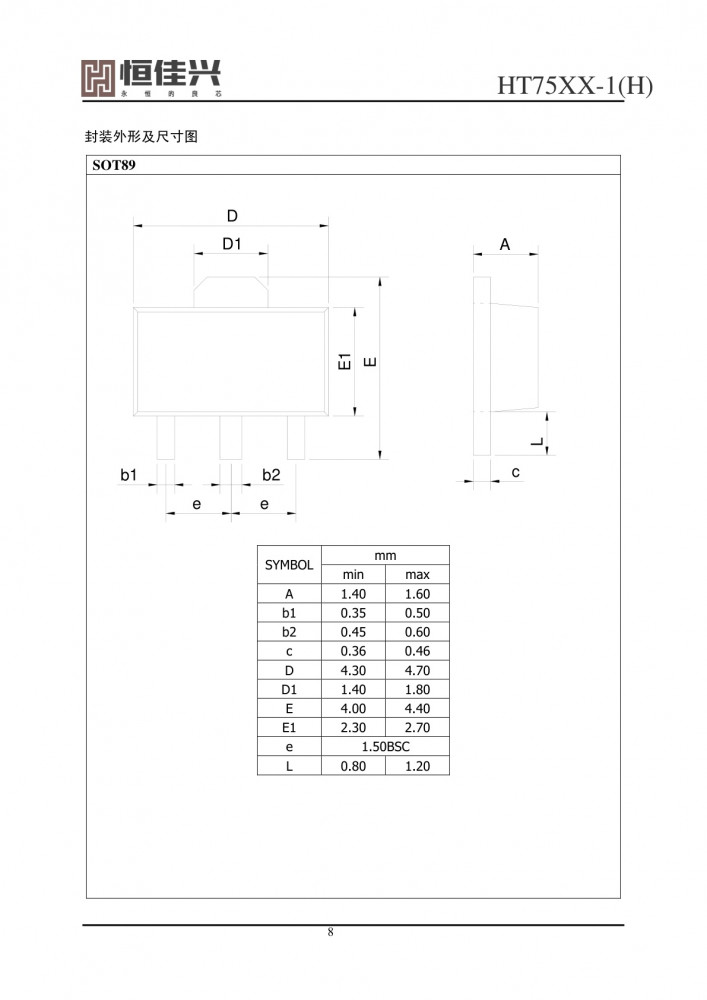 HT7530-1(H) datasheet page 8