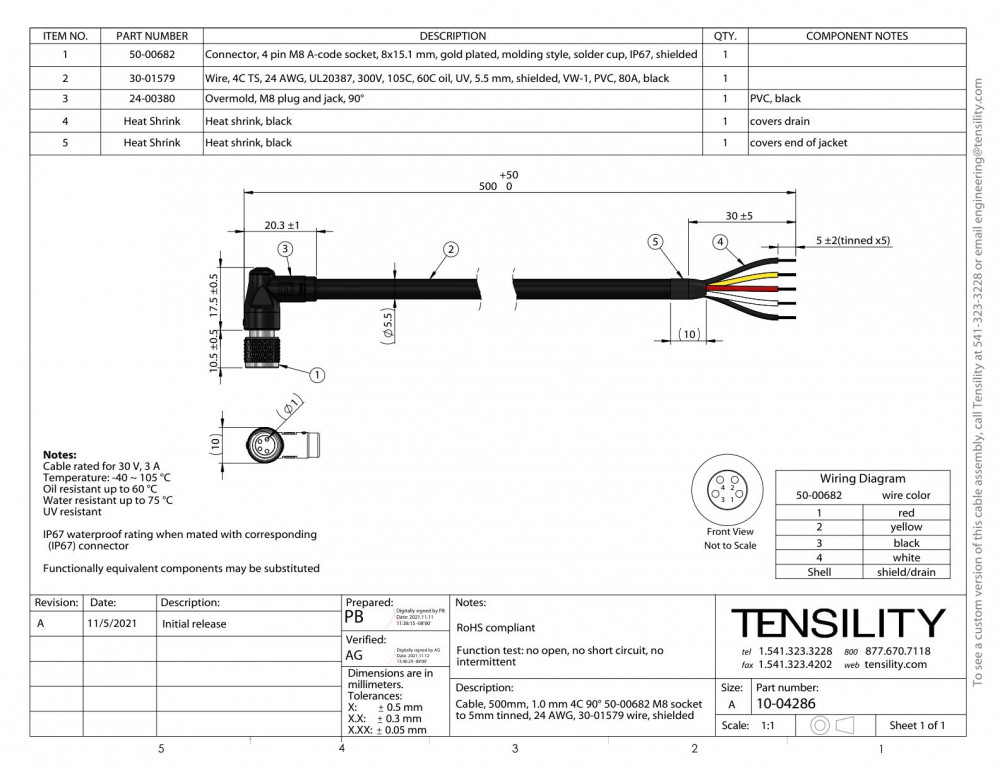 Tensility International 10-04286 product drawing