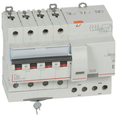 RCBO DX3 6000A 4 pole 50A curve C type AC 30mA for sale
