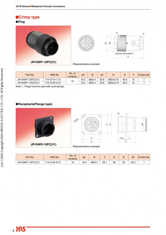 HRS JR-W catalog page 6