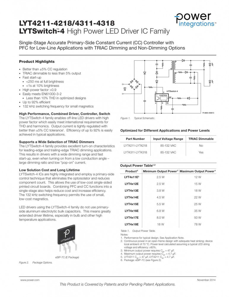 LYT4325E technical document page 3