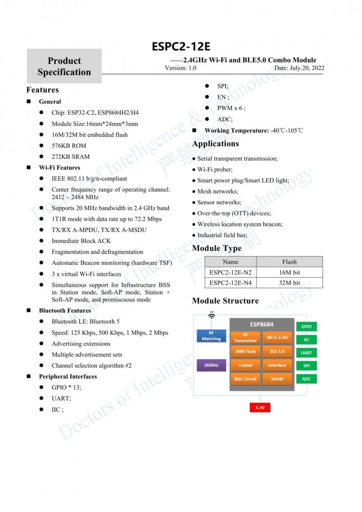 ESPC2-12E-N4 technical document page 1