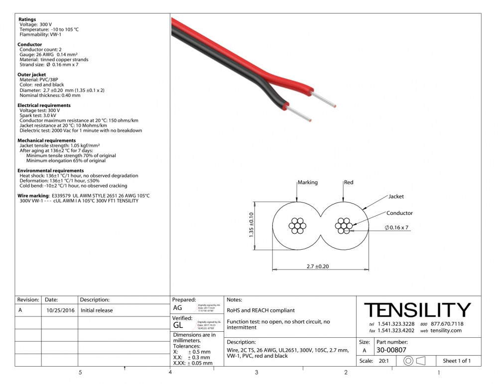 Tensility International 30-00807 product drawing