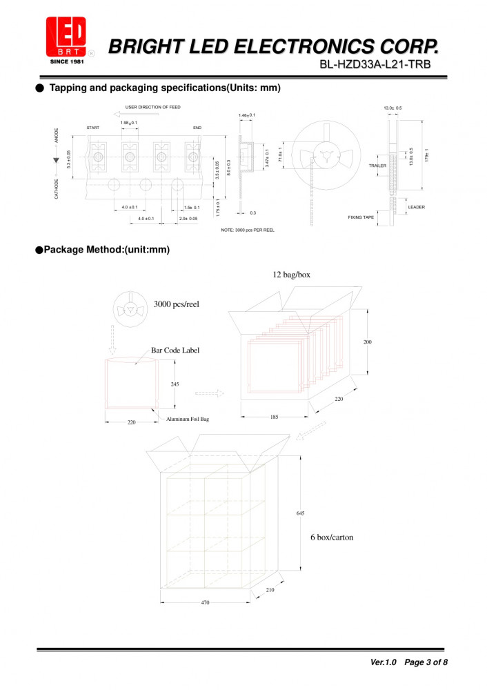 BL-HZD33A-L21-TRB datasheet page 3