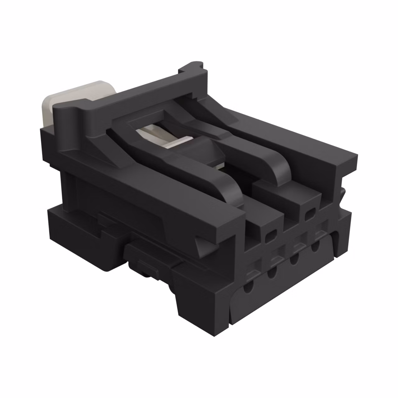 Mini50 Unsealed Receptacle, Single Row, Bridged, with CPA, 4 Circuits, Polarization Option C, Dark Gray for sale