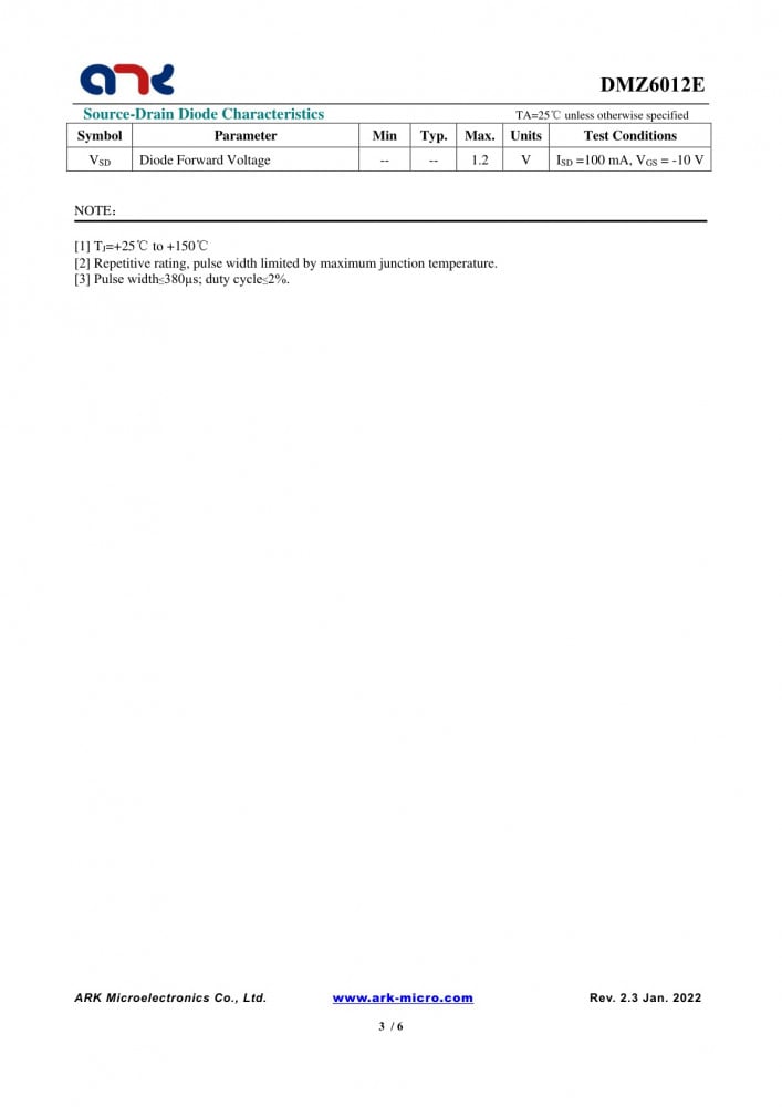DMZ6012E datasheet page 3