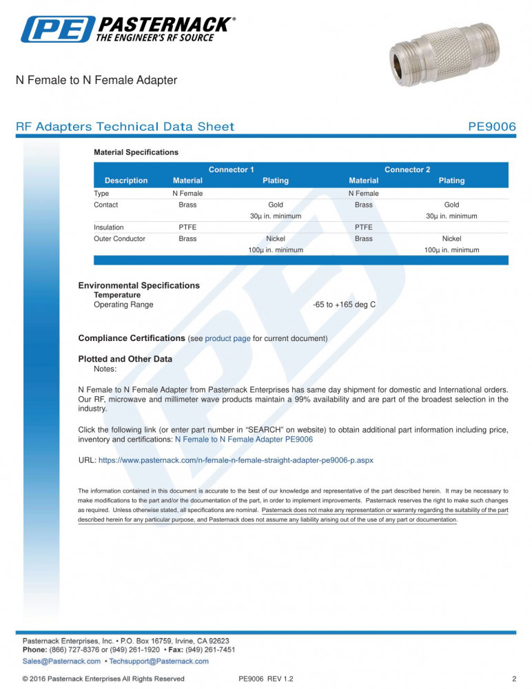 PE9006 technical document page 2