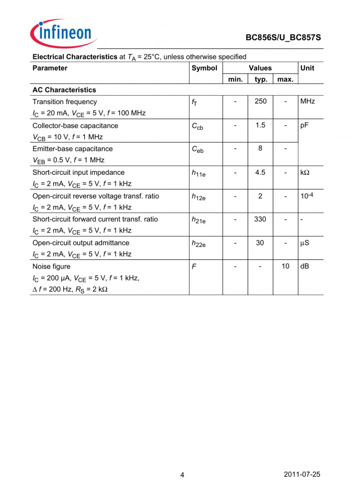 BC856SH6327XTSA1 document page 4