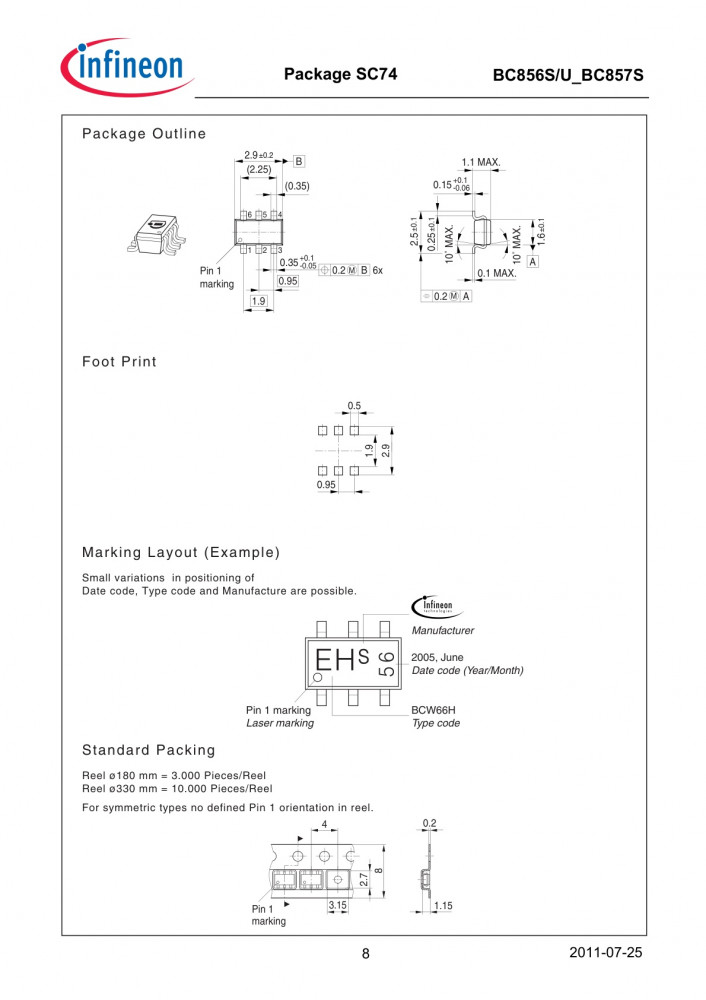 BC856SH6327XTSA1 document page 8