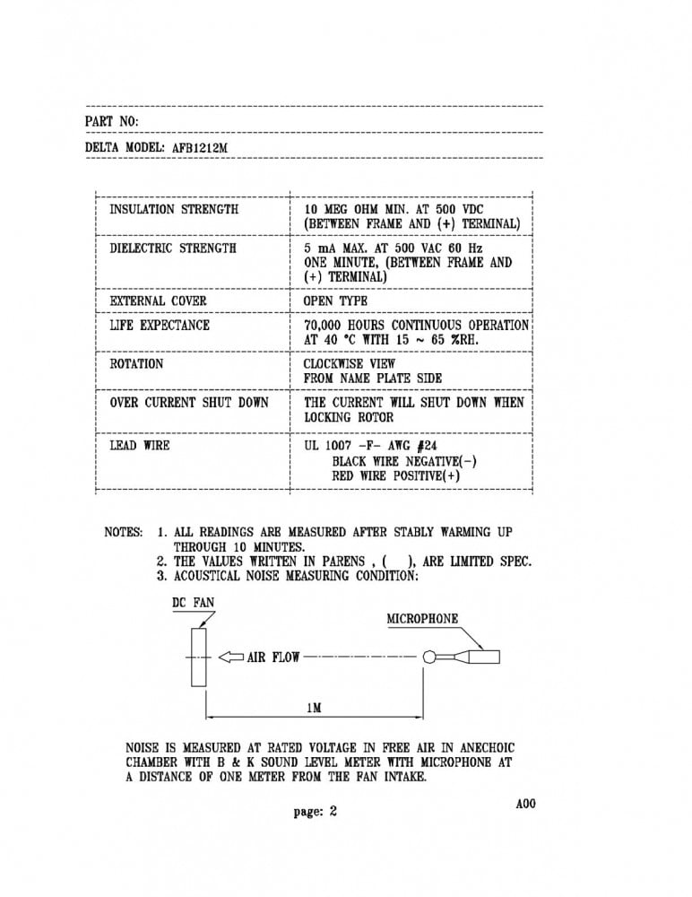 AFB1212M specification page 2