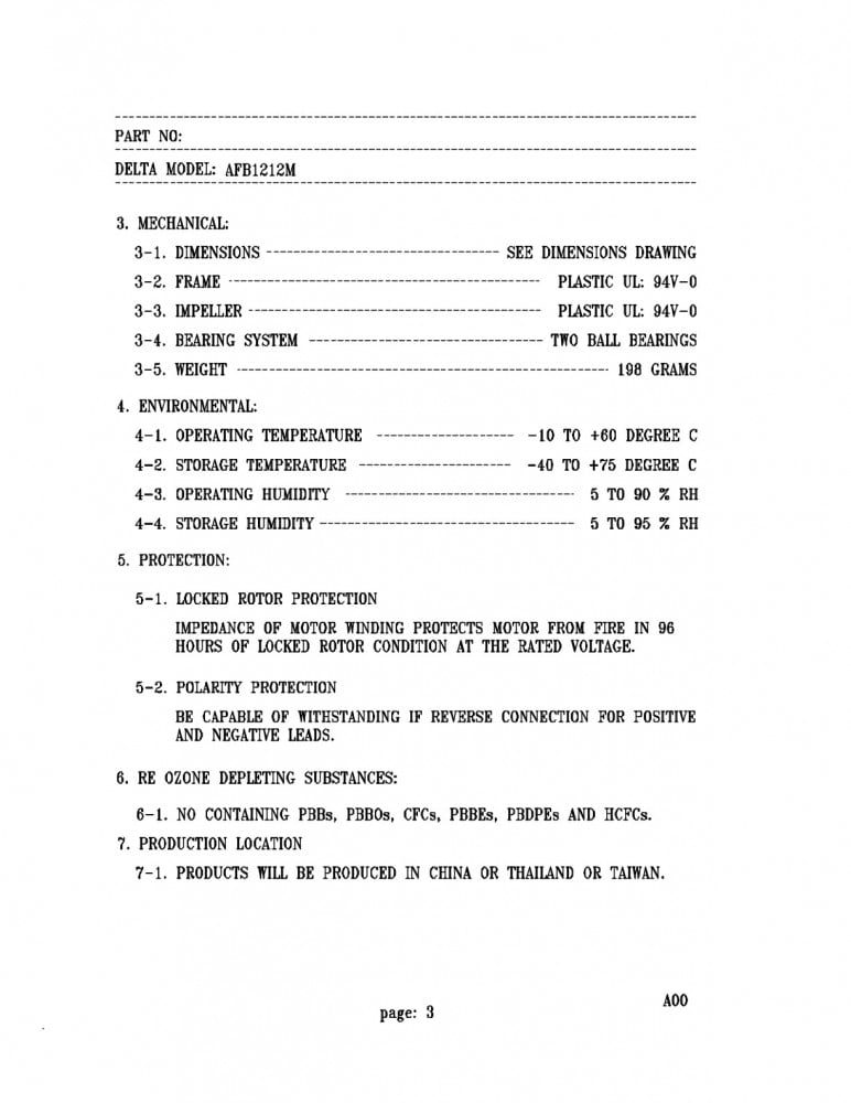 AFB1212M specification page 3