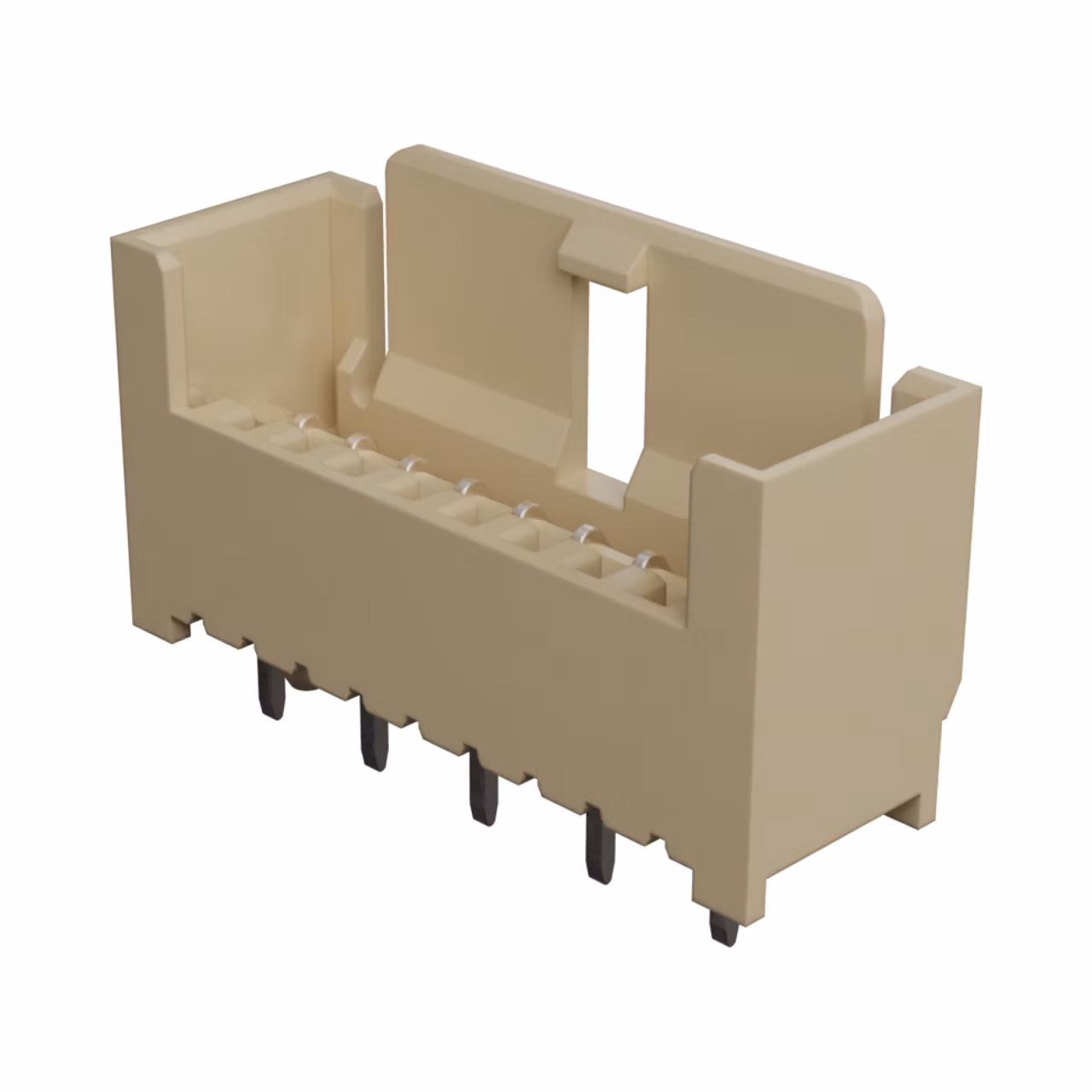 Appli-Mate RAST 2.5 Header, Vertical, 9 Circuits, Glow-Wire Capable, with Latch, Natural for sale