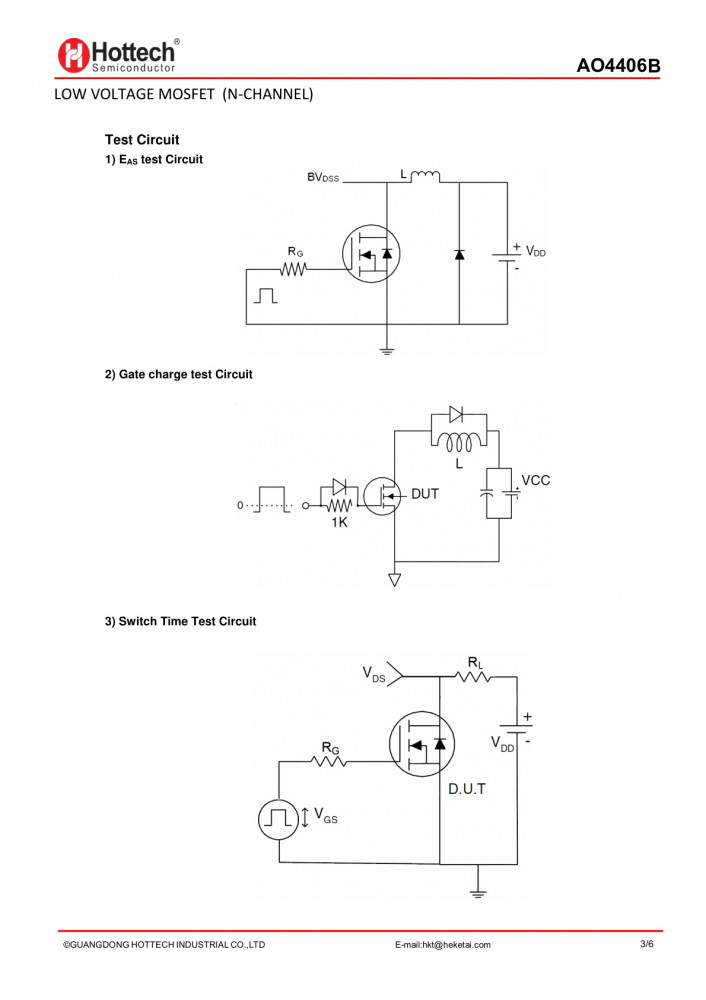 AO4406B datasheet page 3