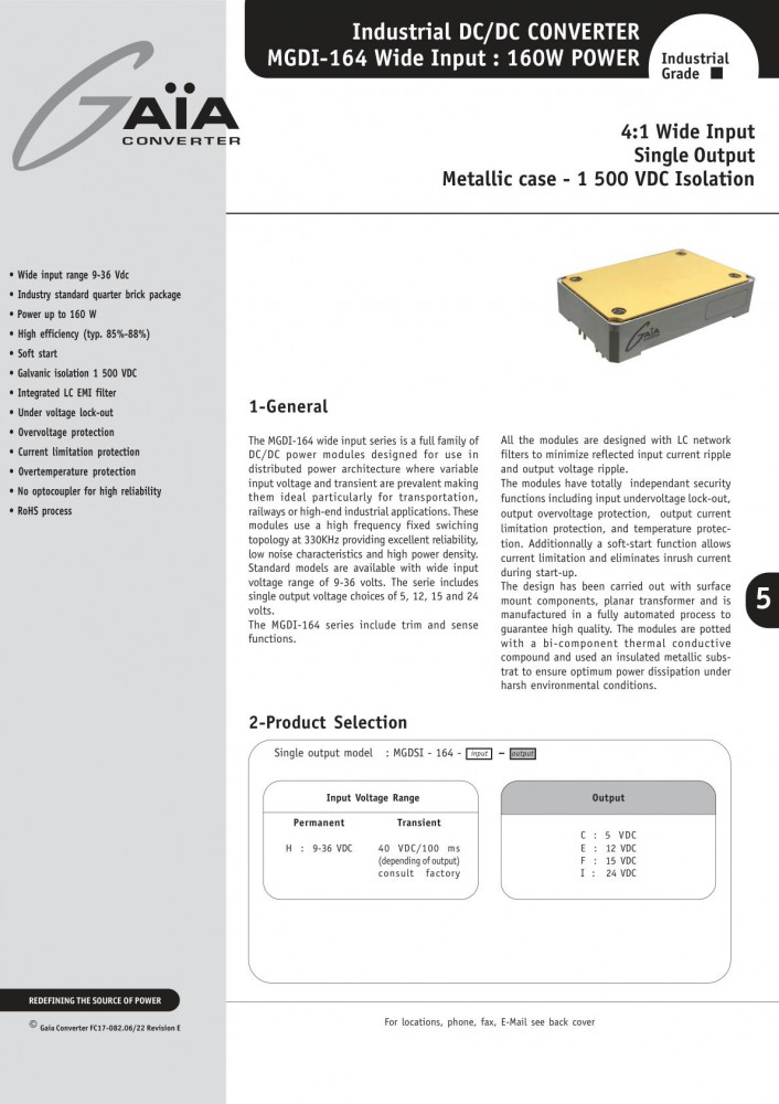 MGDI-164 datasheet page 1