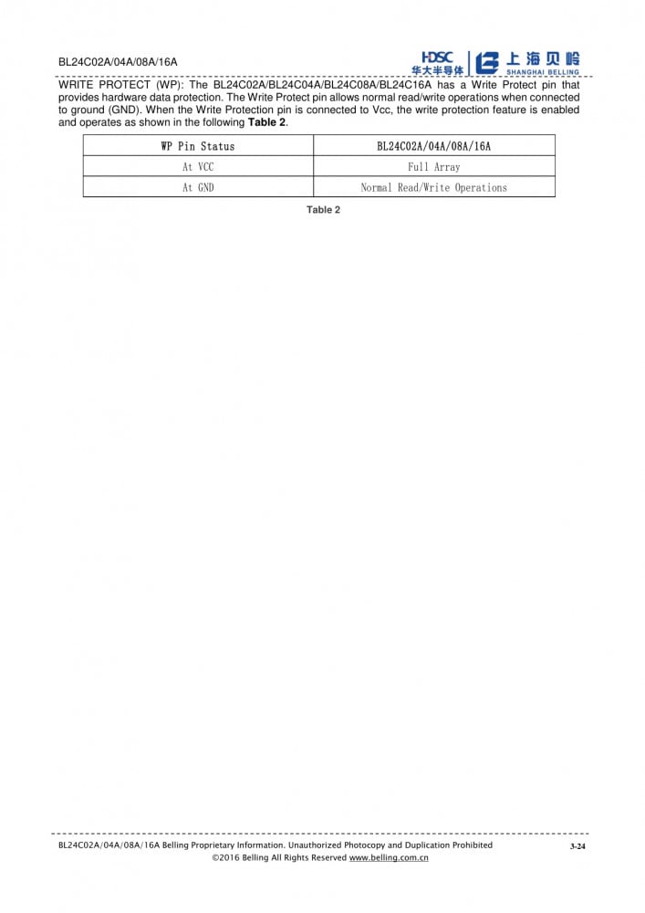 BL24C16AE0-PARC datasheet page 3