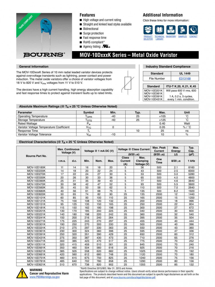 MOV-10D series document page 1