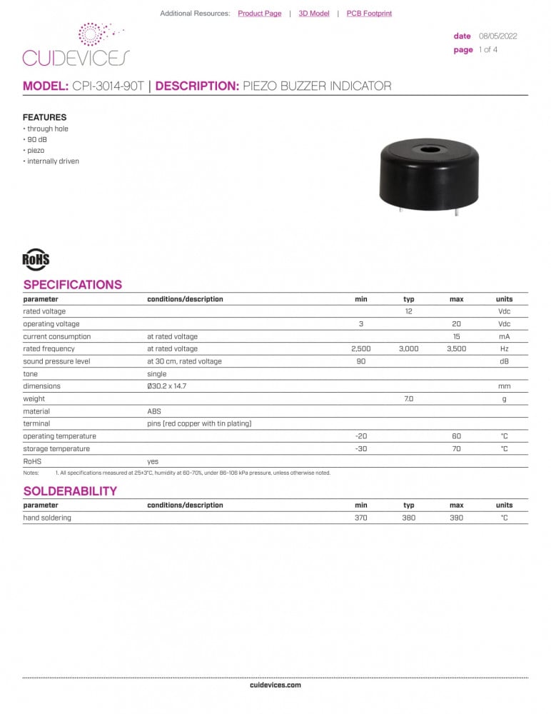 CPI-3014-90T datasheet page 1