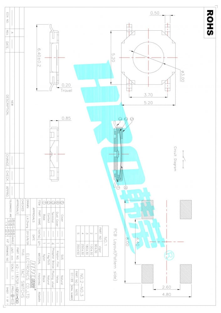K2-1187SR-A4SW-06 technical document preview