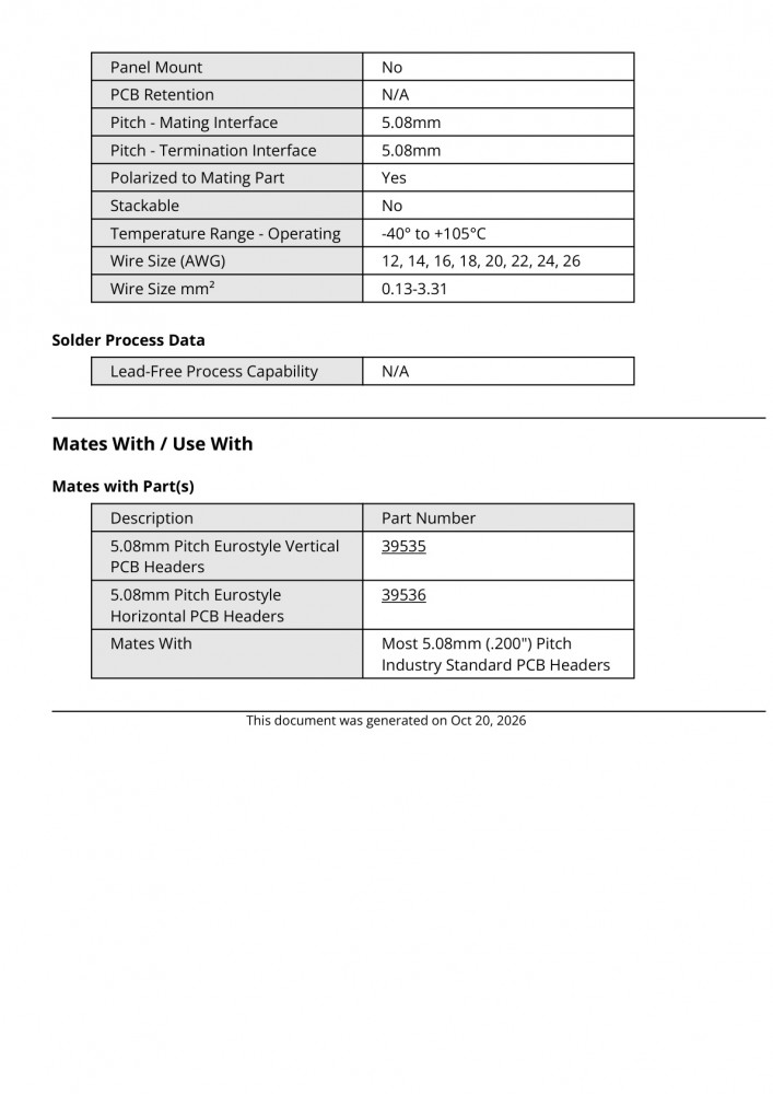Molex 395372019 technical document page 3