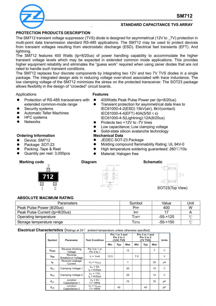 SM712 technical document page 1