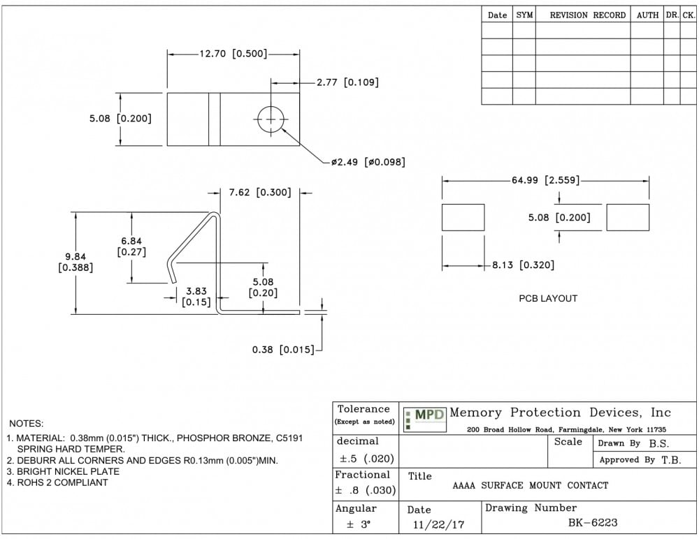 BK-6223-TR technical drawing preview