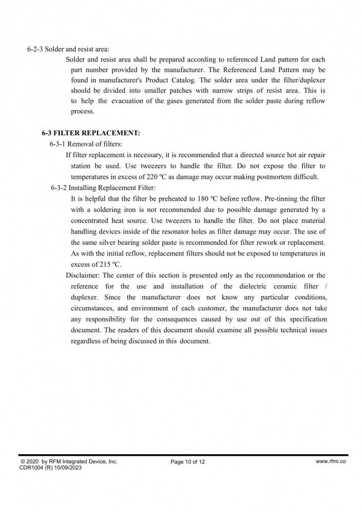 CDR1004 technical document page 10