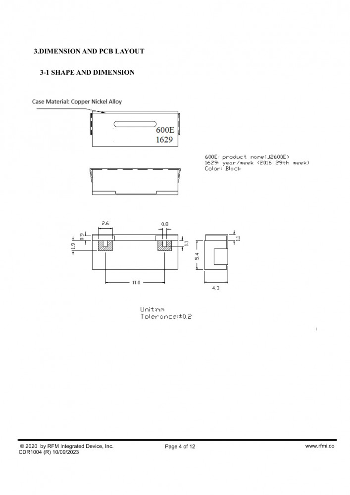 CDR1004 technical document page 4