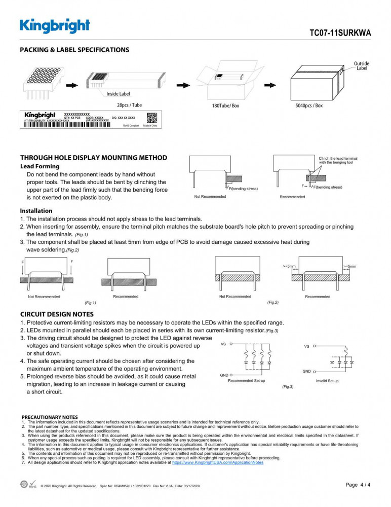 TC07-11SURKWA datasheet page 4