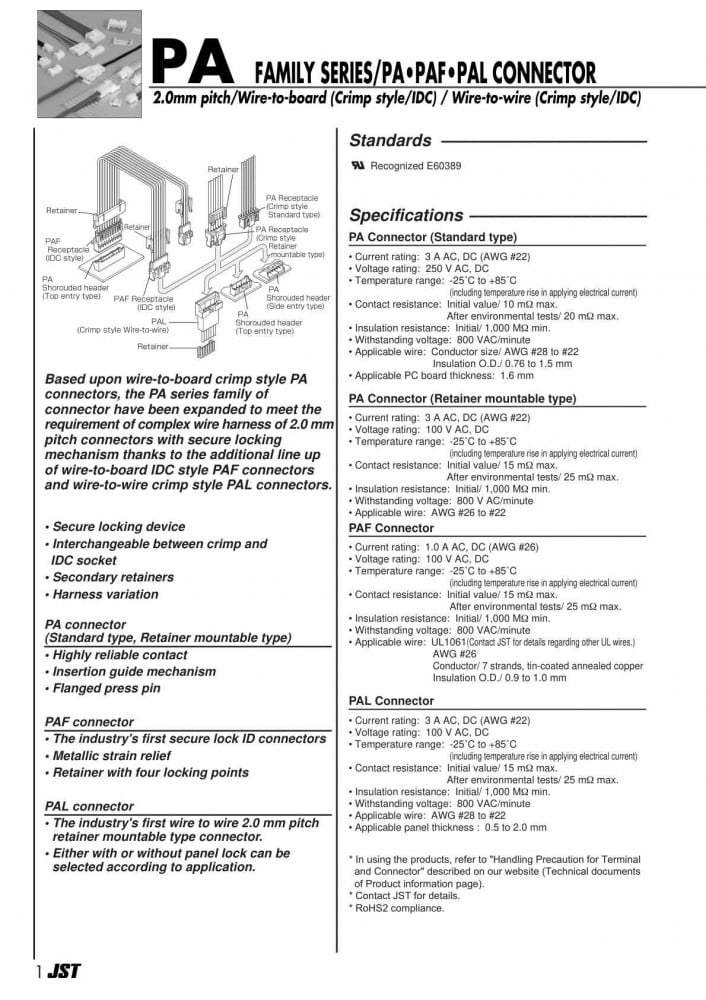 JST PA family document page 1