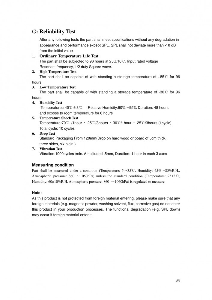 GSC8540RA-16R2700 approval specification page 5