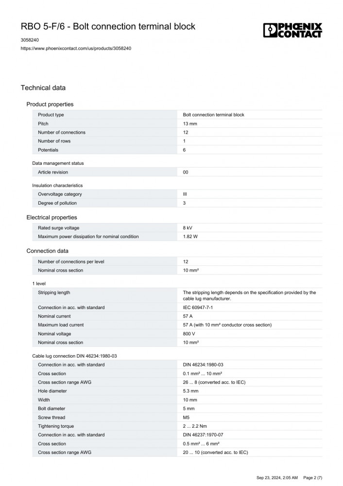 Phoenix Contact 3058240 product document page 2