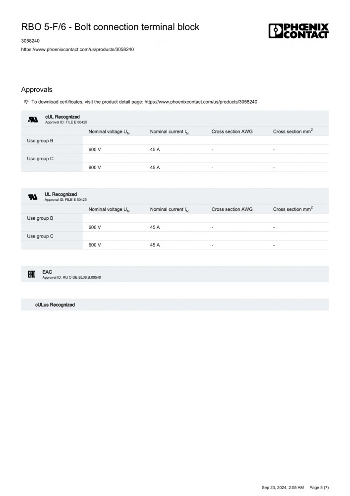 Phoenix Contact 3058240 product document page 5
