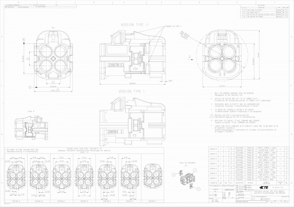 TE Connectivity 2298721-3 drawing page 1