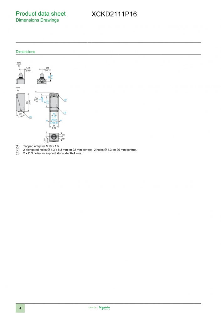 XCKD2111P16 technical document page 4