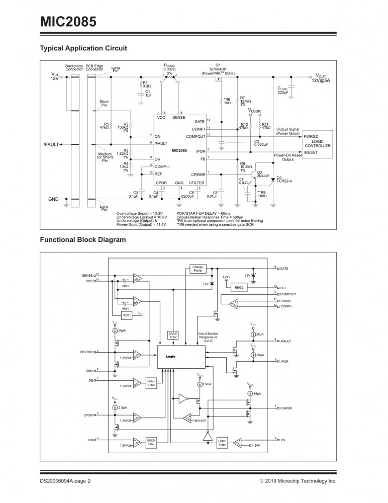 MIC2085-MBQS technical document page 2